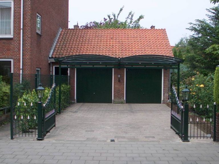 Dubbele carport, Dubbele ligger - BOOG - Venema Zonwering Haulerwijk